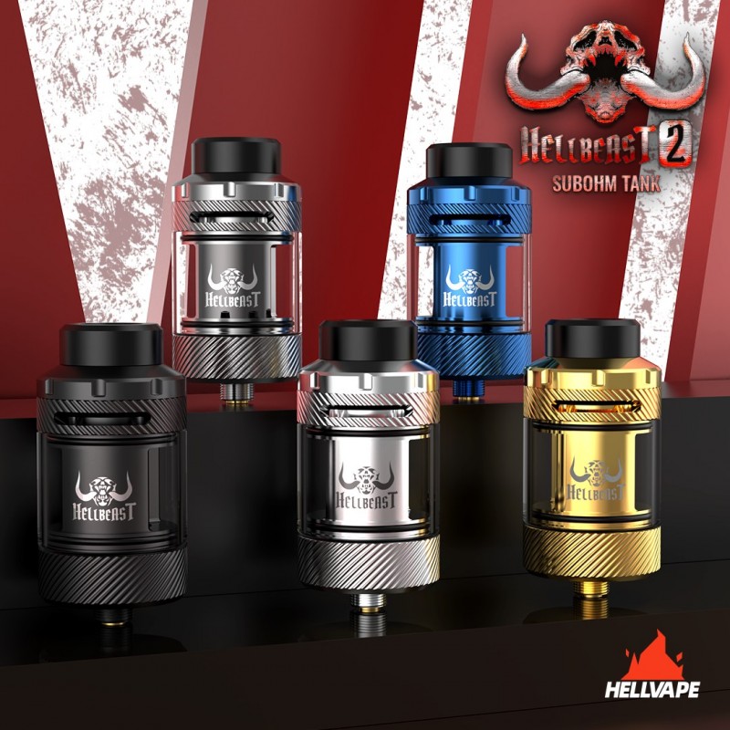 HellVape HellBeast 2 Sub-Ohm Tank, hell beast 2, hellbeast 2 tank, p mesh coils